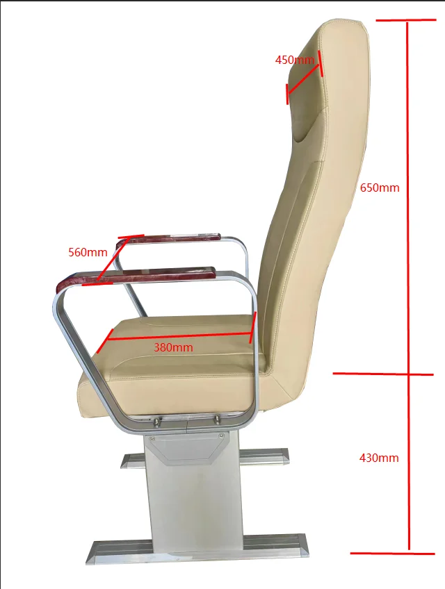Marine Supplier Boat Suspension Pedestal Captain Pilot Seat Flip up ...