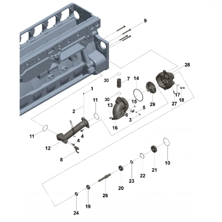Cummins QSK23 Engine - Original Water Pump Kit 5405868