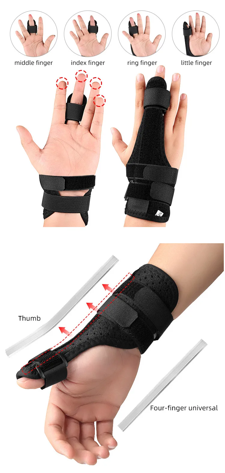 Soft Hand Splint - Comfortable Finger Braces for Support