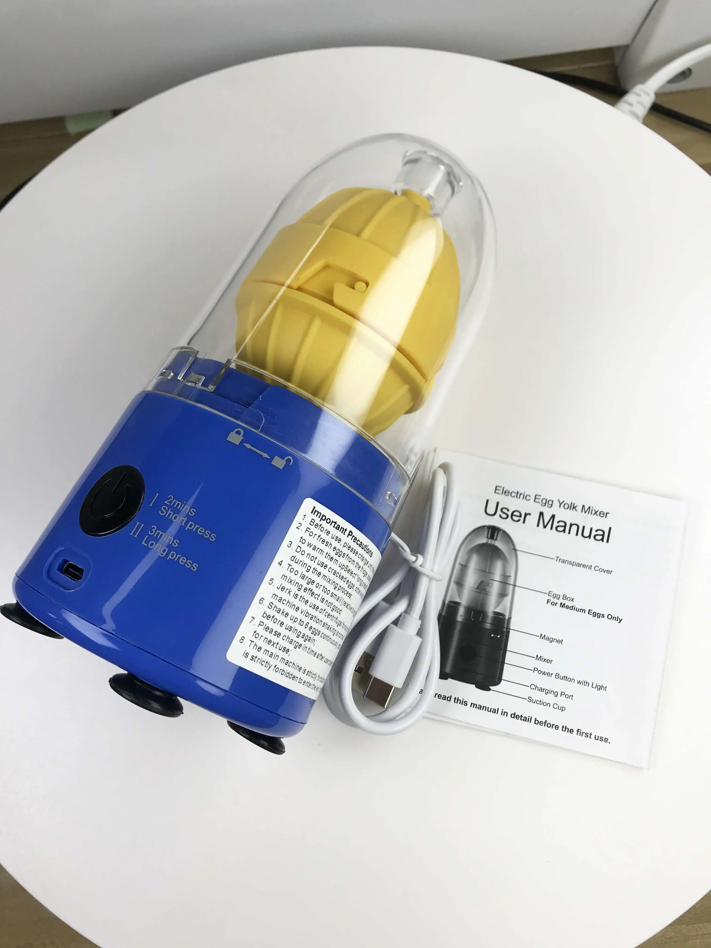 Electric Egg Scrambler Shaker - Golden Egg Maker with Slicer