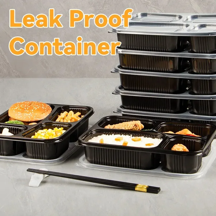 Custom 500ml 650ml 750ml 1000ml Rectangle Clear Transparent Pp Disposable Plastic Lunch Box Food ...