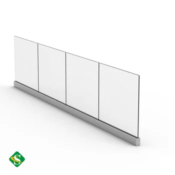 Aluminum U-channel For Glass Railing With Accessories Floor Mounted Or ...