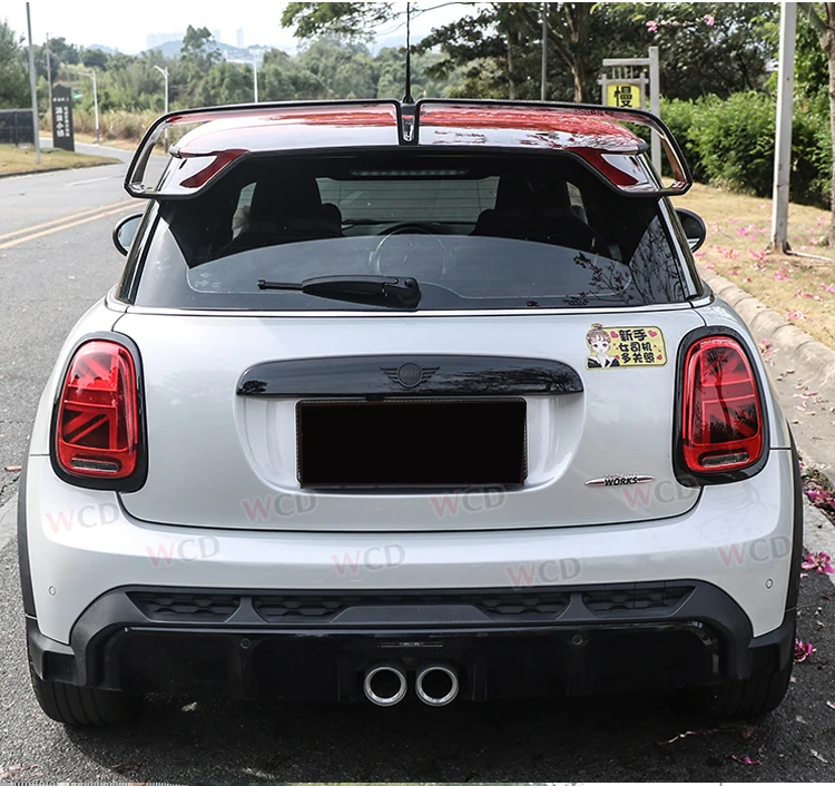 Rear Spoiler Roof Wing For Mini Cooper F55 F56 Jcw Carbon Fiber Tail ...