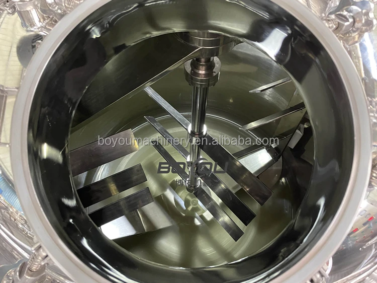 50l 100l Gmp Standard Vacuum Mixer Emulsifier Mixing Vaseline Cream ...