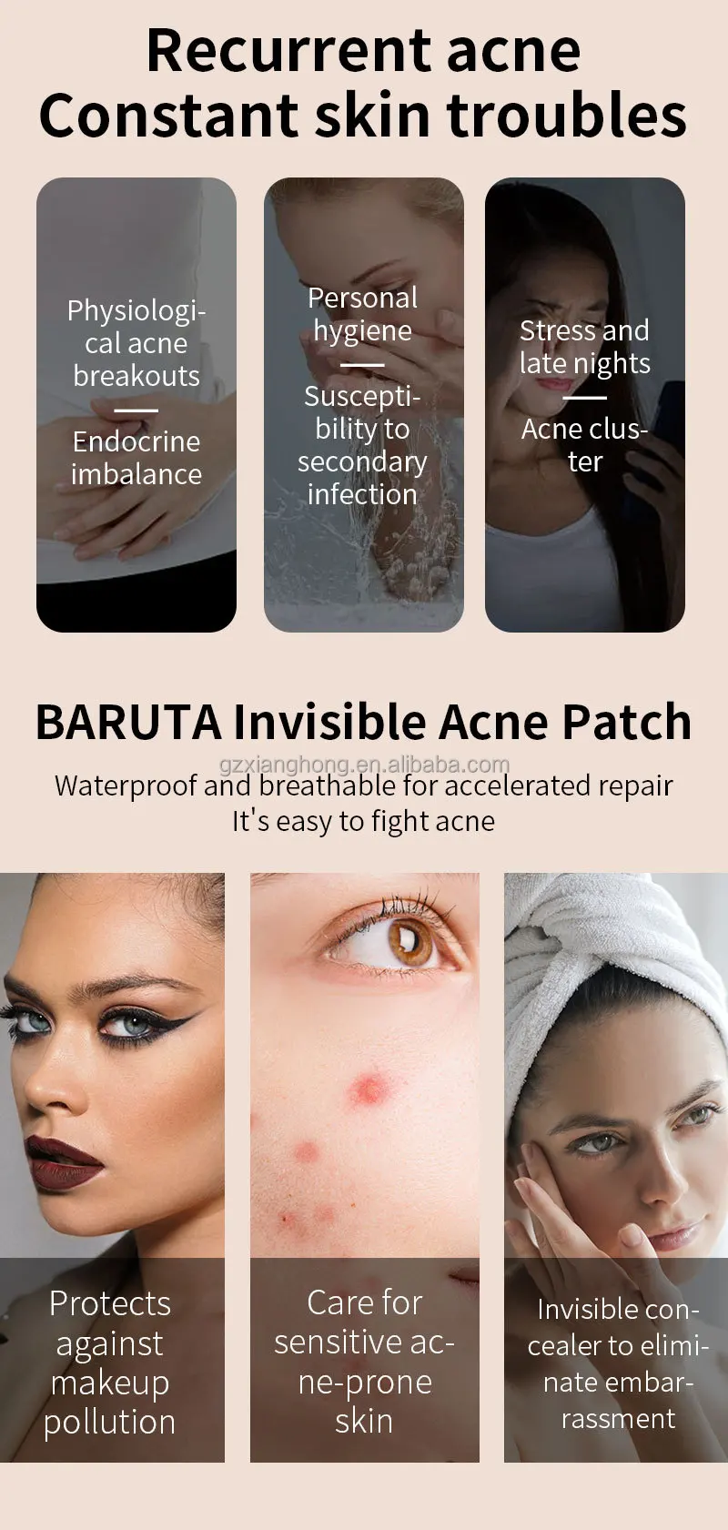 72 Hydrocolloid Acne Absorbing Spot Dot Mighty Patch Facial Acne ...