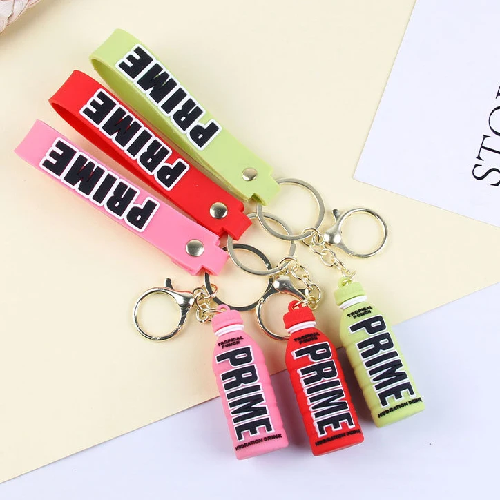 Lilangda 2023 New Cute Cartoon Prime Key Chain Soft Pvc Keychain Drink ...