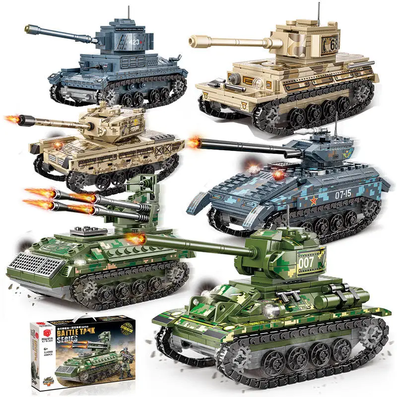 Military Building Block Set Tank Blocks Toy DIY Construction Toy Model ...