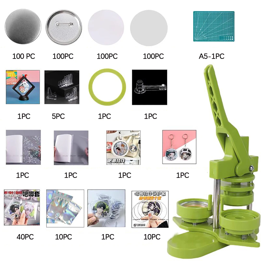 58mm Manual Button Machine Covered Button Making Machine Bearing 10 ...