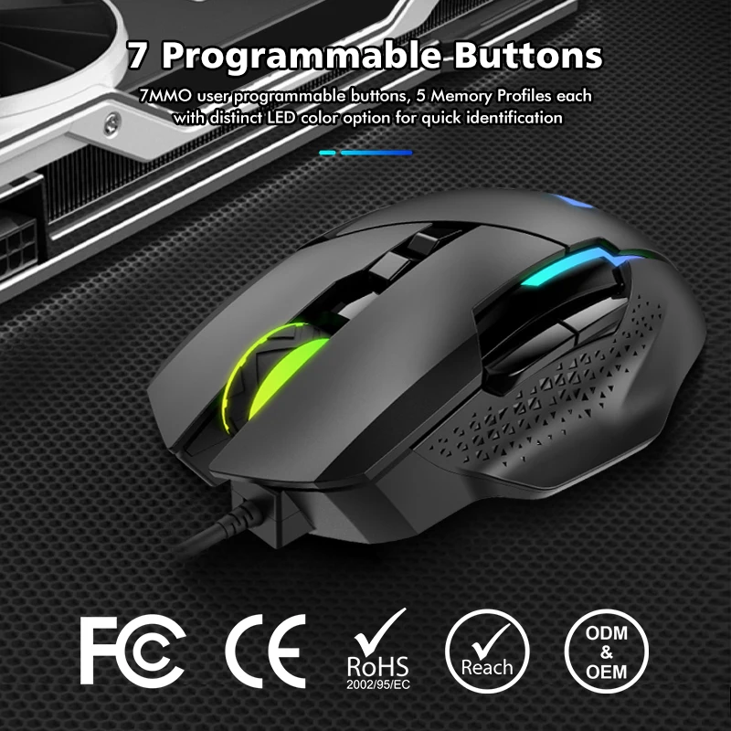 Usb Wired Gaming Mouse With Seven Adjustable Dpi 7d Gaming Mouse For ...