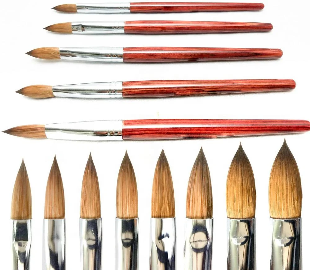 Metal Handle Gold Ferrule Manicure Nail Gel Blooming Brush Tool Nail ...