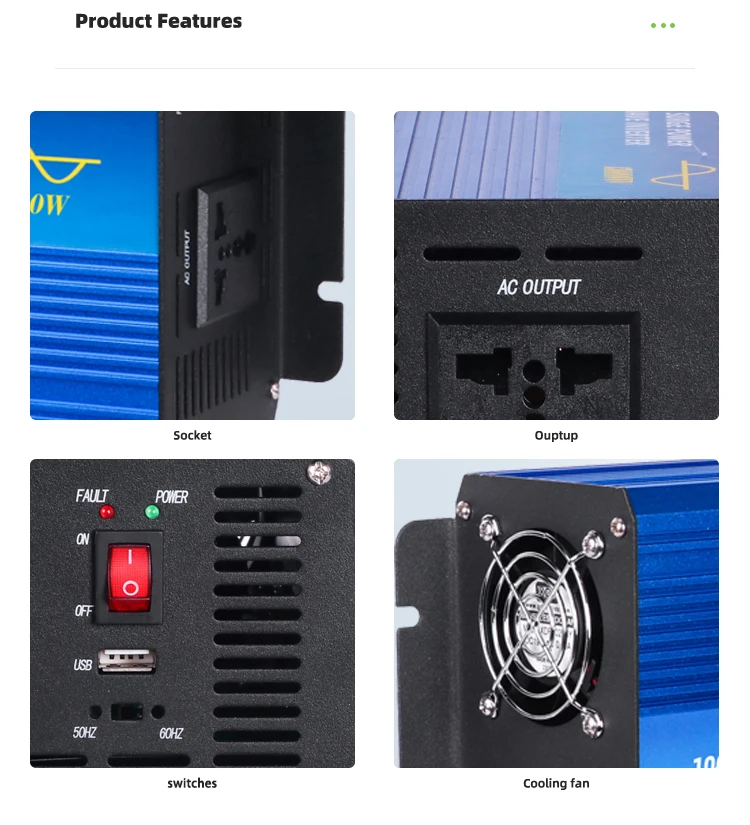 Pure Sine Wave Inverter 1000w 2000w Off Grid 12v 24v 48v To 110v 220v ...