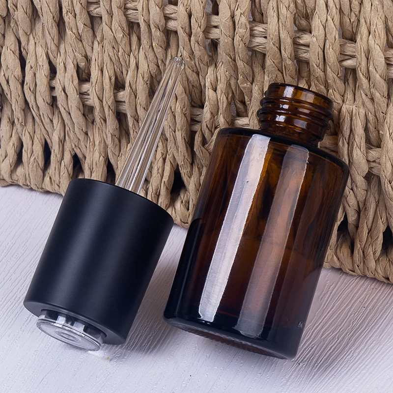 Empty Dropper Bottle Amber Essential Oil Glass Essential Oil Clear ...
