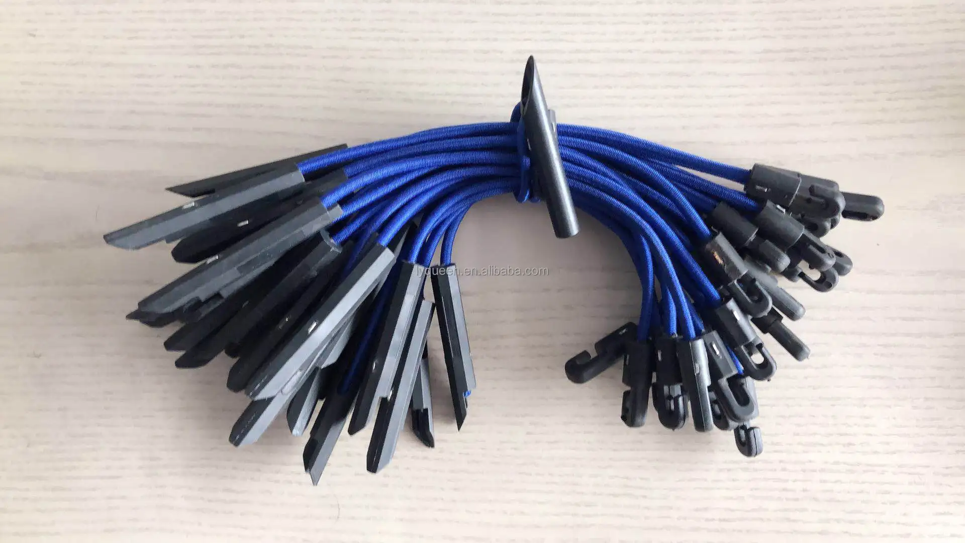 Elasticated Bungee Flexi Toggle Ties - 100 Pack for Scaffold Sheeting