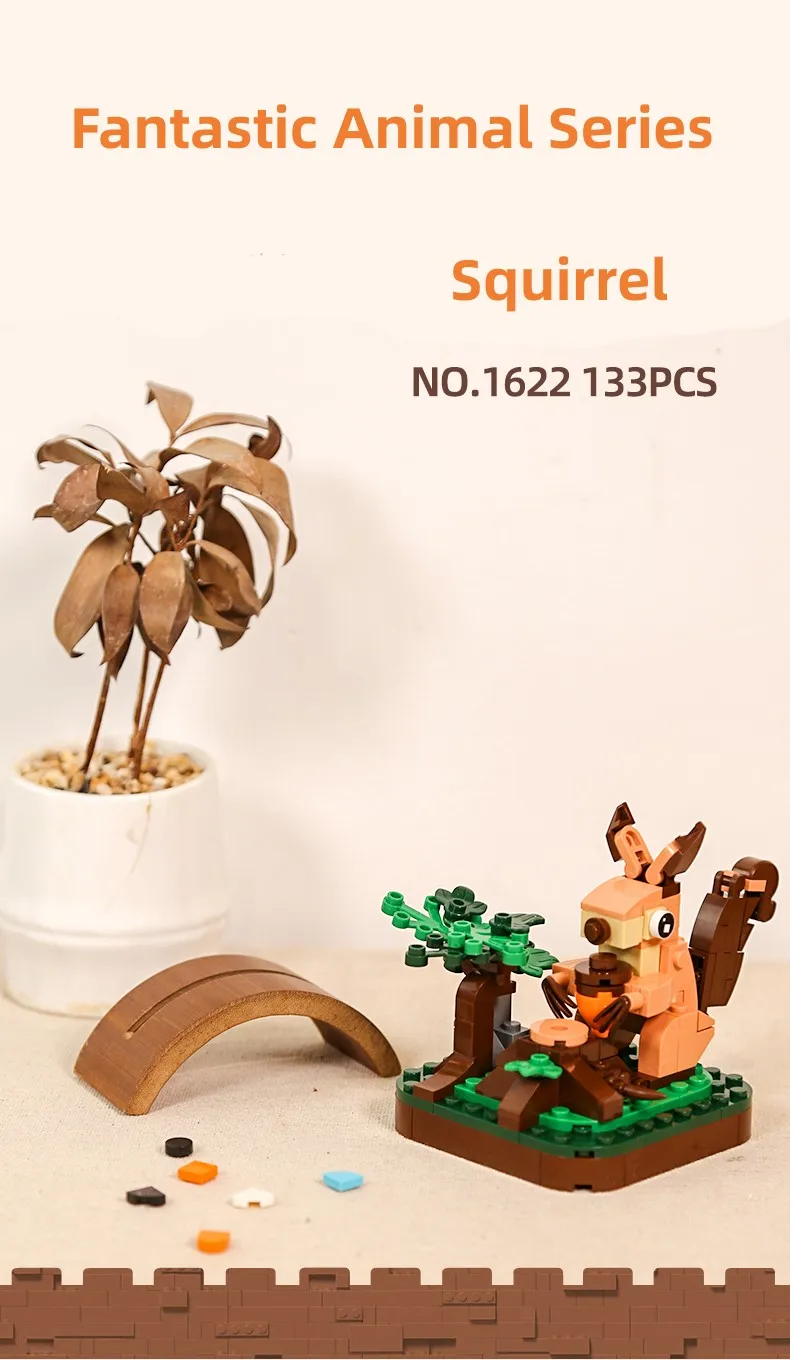 Spot Wholesale Simple Mini Animals Building Block Sets Diy Bricks Kids ...