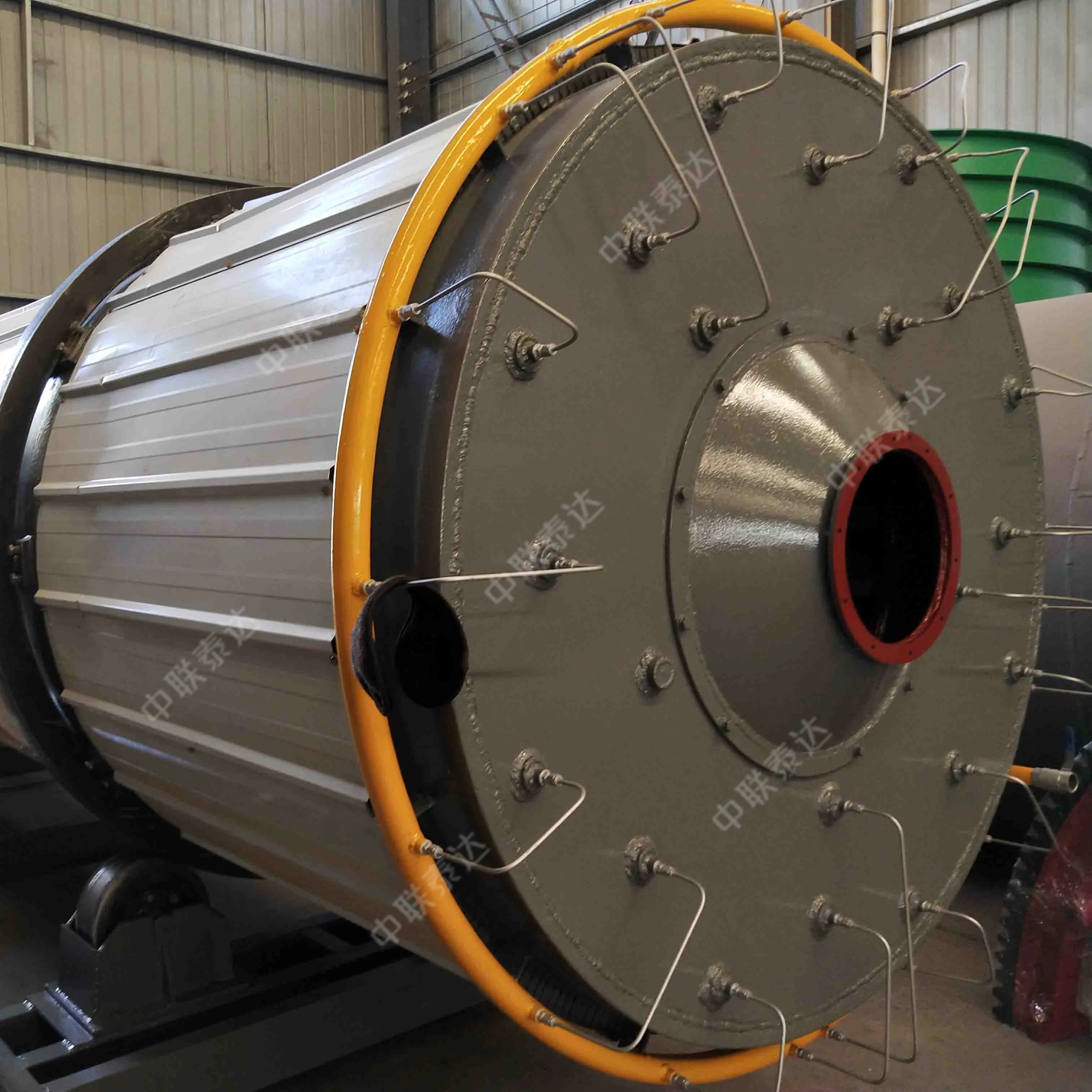 300m2 Steam Rotary Drum Dryer For Silkworm Cocoon Grass Forage Tea ...