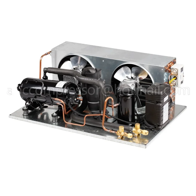 R404a Hermetic Rotary Horizontal Refrigeration Compressor Unit for ...