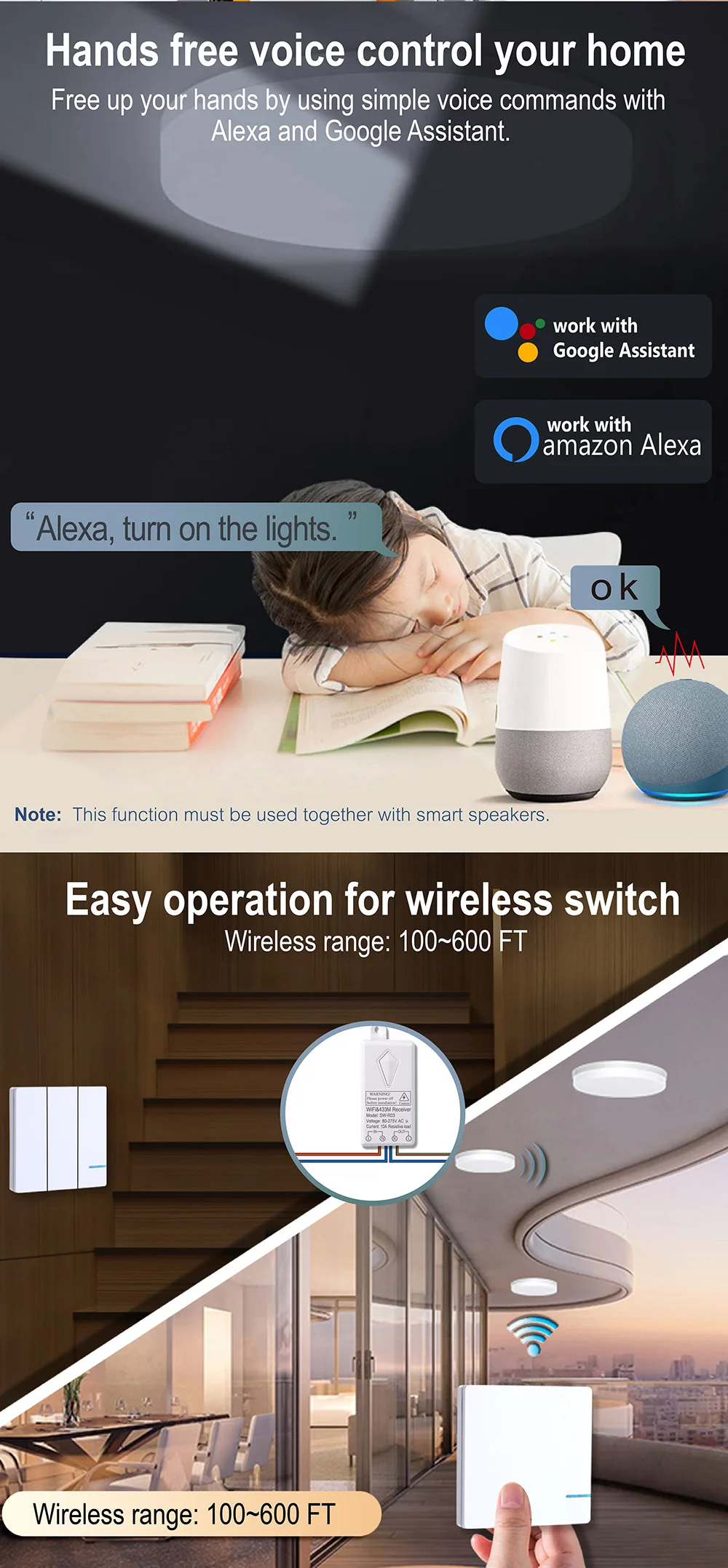 IP66 Waterproof Light Switch - Smart Control with Alexa