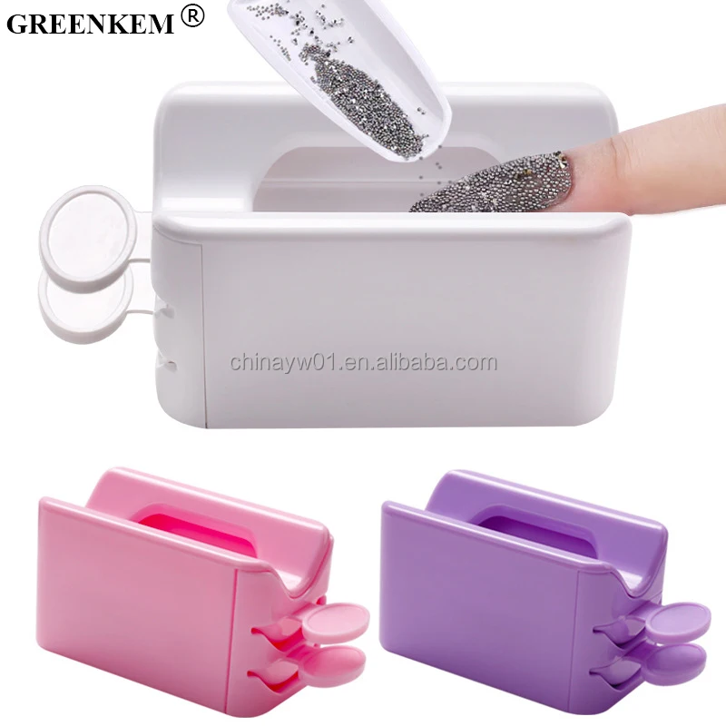 Nail Powder Recycling Box Glitter Diamond Powder Storage Collection Box ...