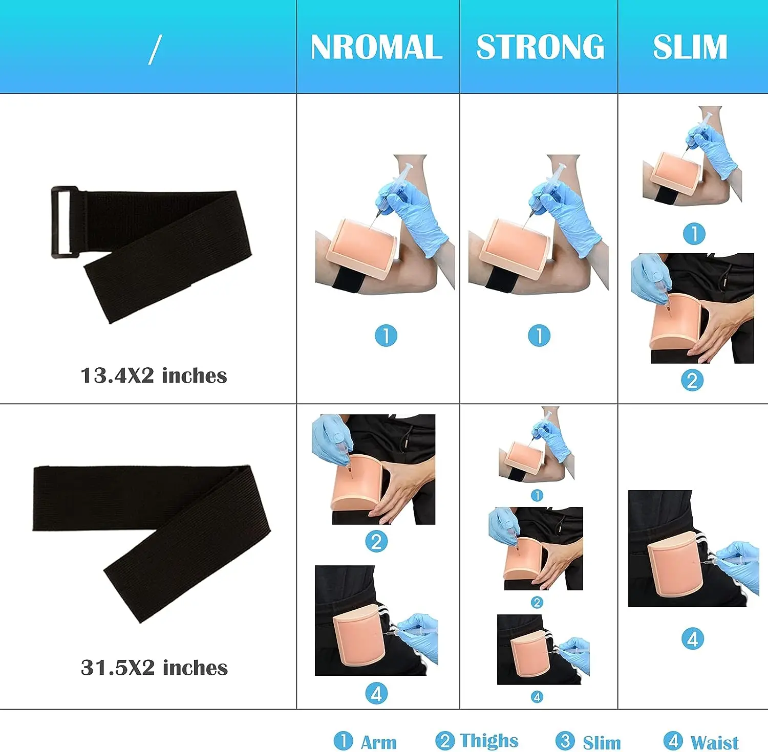 3 Layers Intramuscular Injection Training Mat IM, SQ, ID Type Student ...