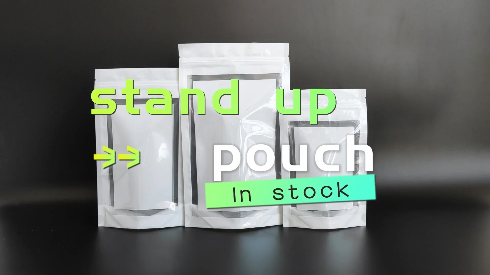 16x26cm Plain White Stand Up Pouch With Zipper White Plastic Reclosable ...