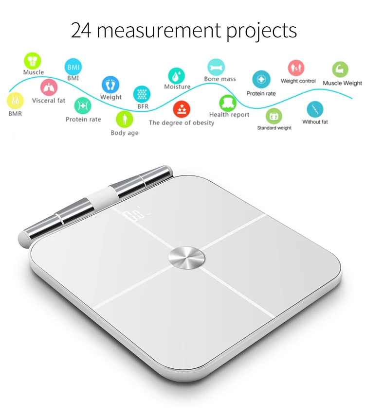 8 Electrodes Smart Full Body 3d Weight Fat Analysis Weighing Scale With ...
