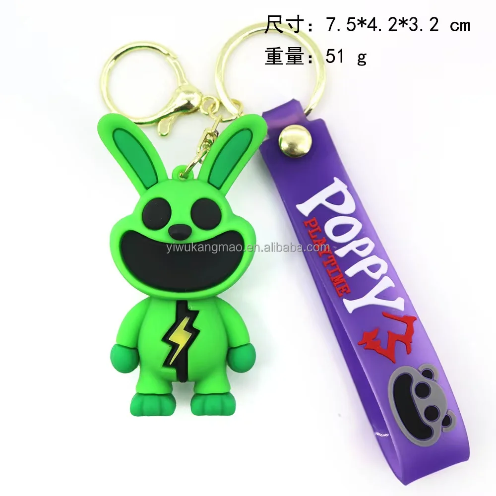 Cartoon Anime Playtime Smiling Critters Keychain Horror Animal Series ...