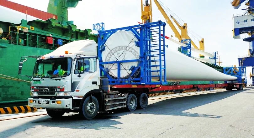 Wind Tower Transport Trailer Heavy Duty Extendable Windmill Turbine ...