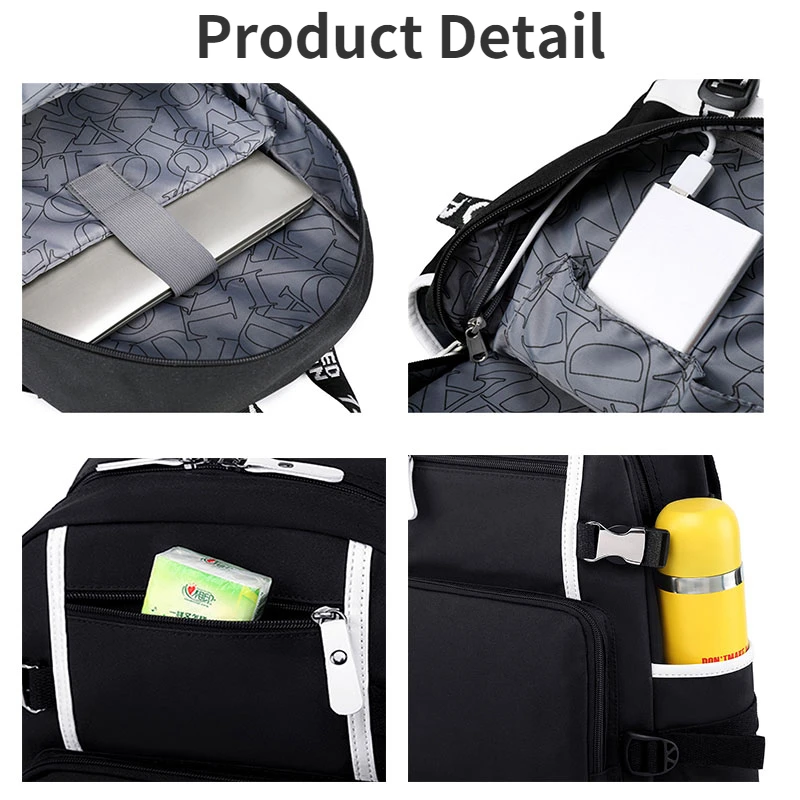 Genshin Impact Anime Backpack with Hu Tao School Student Bag Design