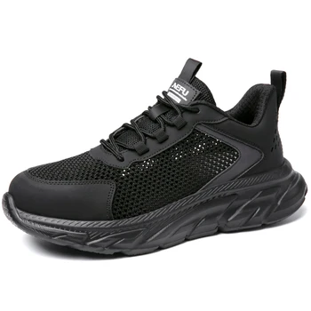 Jiefu Lightweight Safety Shoes For Workers Comfortable Work Shoes With ...
