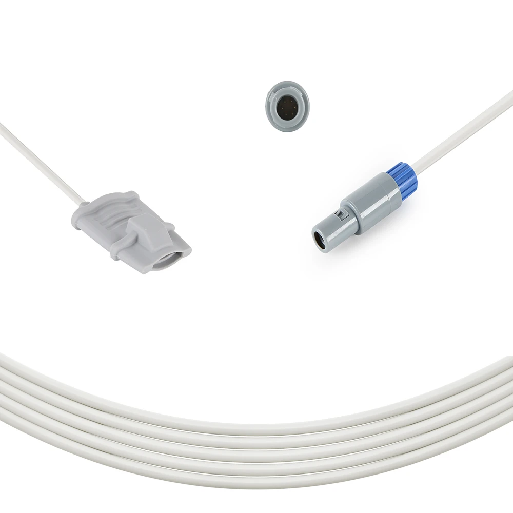 Spo2 Sensor Compatible 3f Medical 6 Pin Lemoo Connector Reusable Spo2 ...