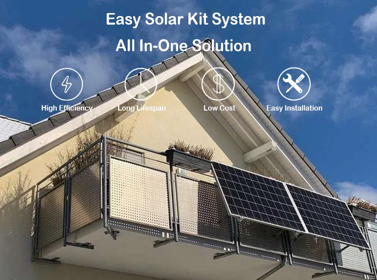 Home on Grid Solar System Solar Panel Kit System With Adjustable Solar ...