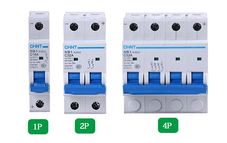 Chint เดิม Dc ขนาดเล็ก Nb1-63dc Mcb ประเภท1a 2a 3a 4a 6a 10a 13a 16a 25a 32a 40 Amp 50แอมป์63a ...