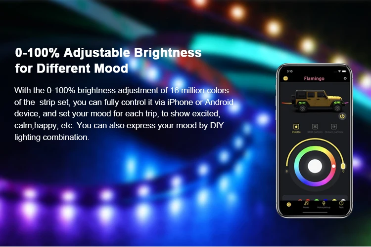 Custom 6pcs Rgbic Dream Color Chasing Rainbow Under Glow Ip68 ...