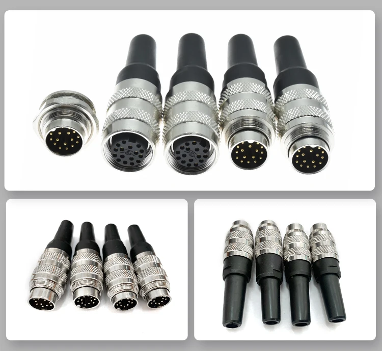 M16 Circular Connector M5 M8 M12 M16 M23 Connector Cable 3 4 5 6 8 12 ...