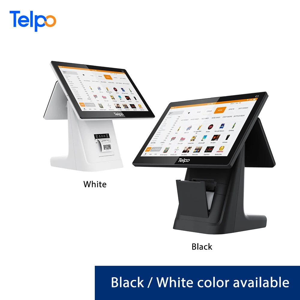 Telpo C1 Pc Pos Dual Screen All In One Supermarket Cash Register With ...