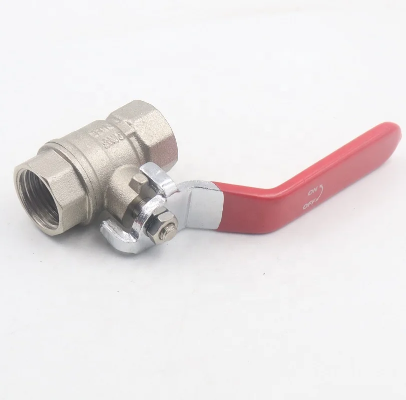 Aluminum Handle Ball Valve with Male to Female Thread Brass Water Flow ...