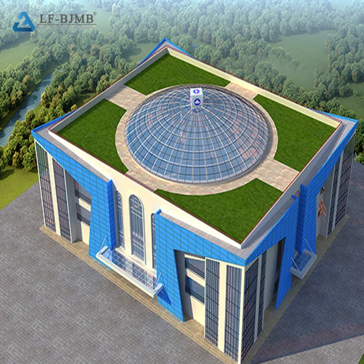 Durable Galvanized Steel Frame Glass Dome Church Roof