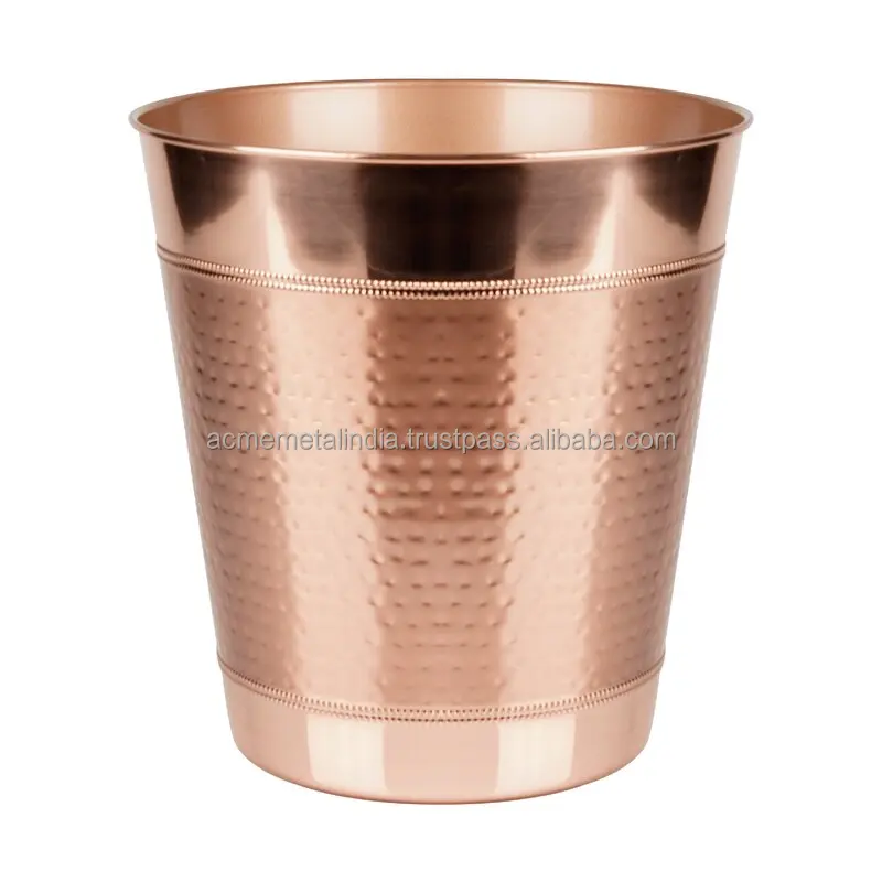 Top Quality Copper Trash Bin With Hammered Design Standing Bathroom Bin ...