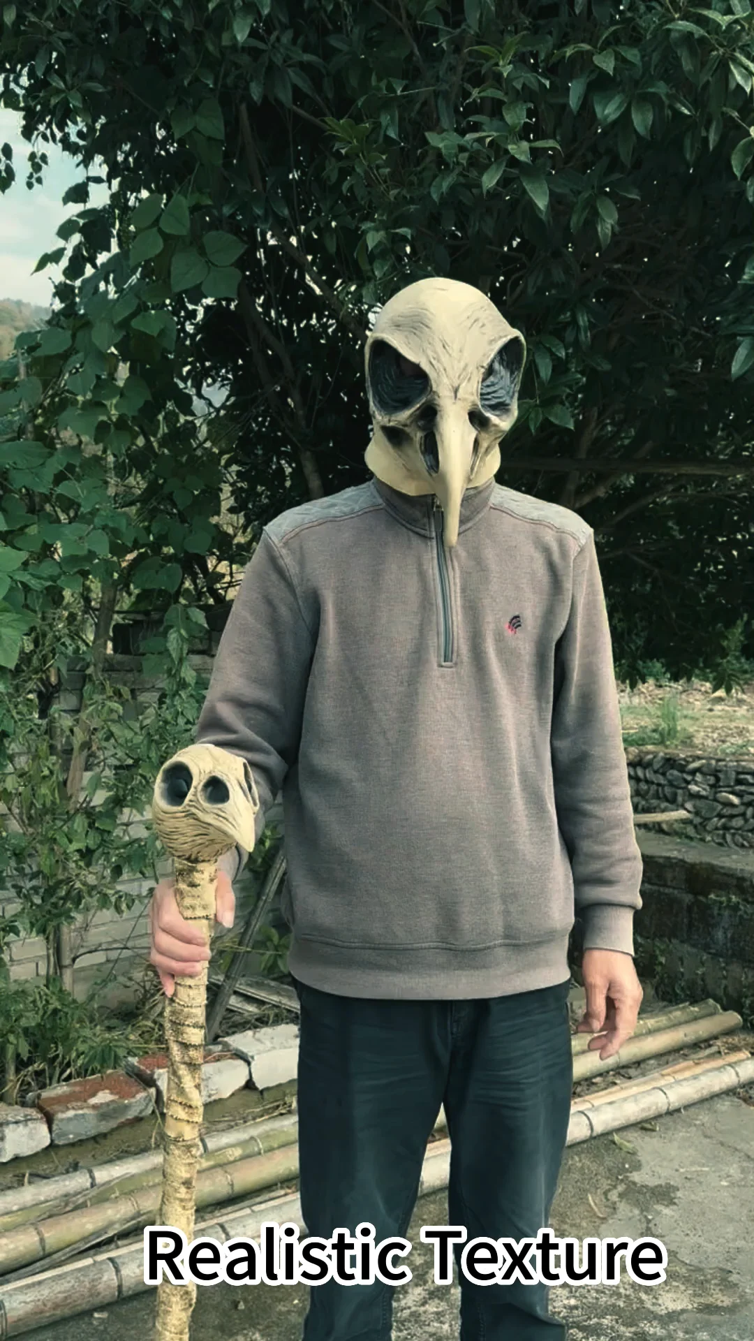 New Horror Latex Mask Creepy Crow Skull Decoration Props Skeleton ...