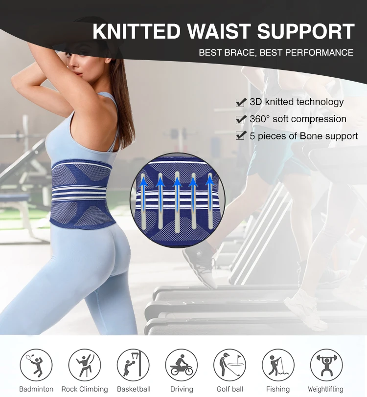 Youjie Factory Logo Elastic 3d Knitted Lower Lumbar Decompression Brace ...