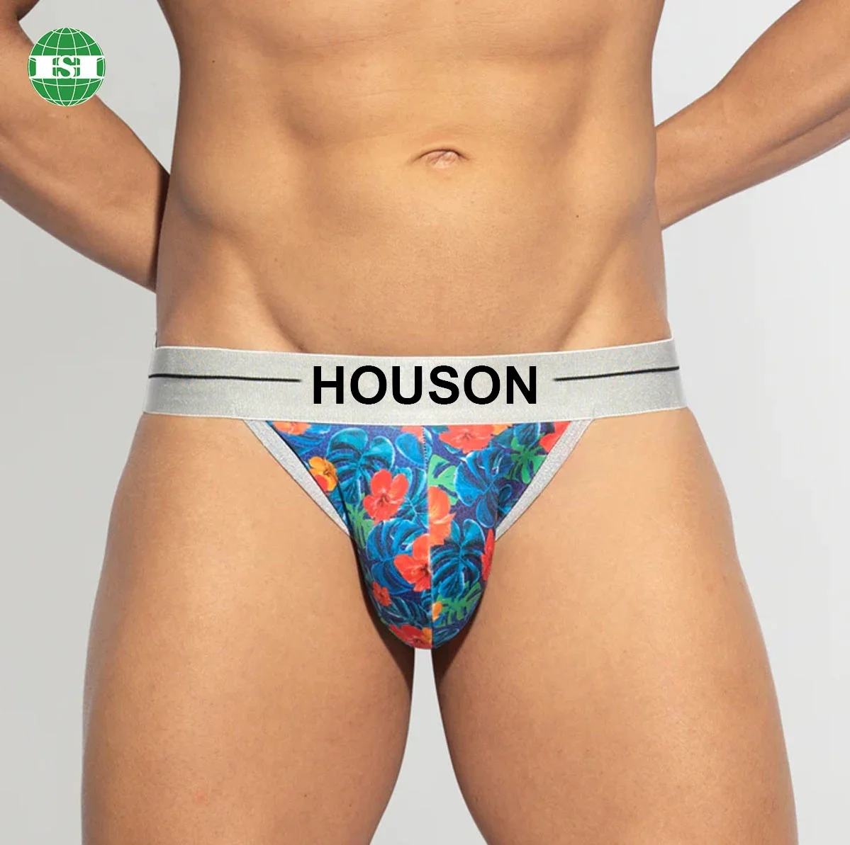 Floral Print Sexy Jockstraps for Men Flower Design Thong With Butt Strap Customised With Your ...