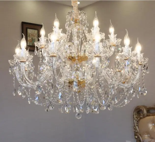 Modern Classic Metal Frame K9 Crystal Clear Chandelier