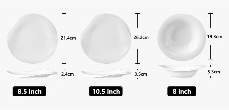 Jinqiangyi Horeca Dishes & Plates Tableware Nordic White Ceramic Soup ...
