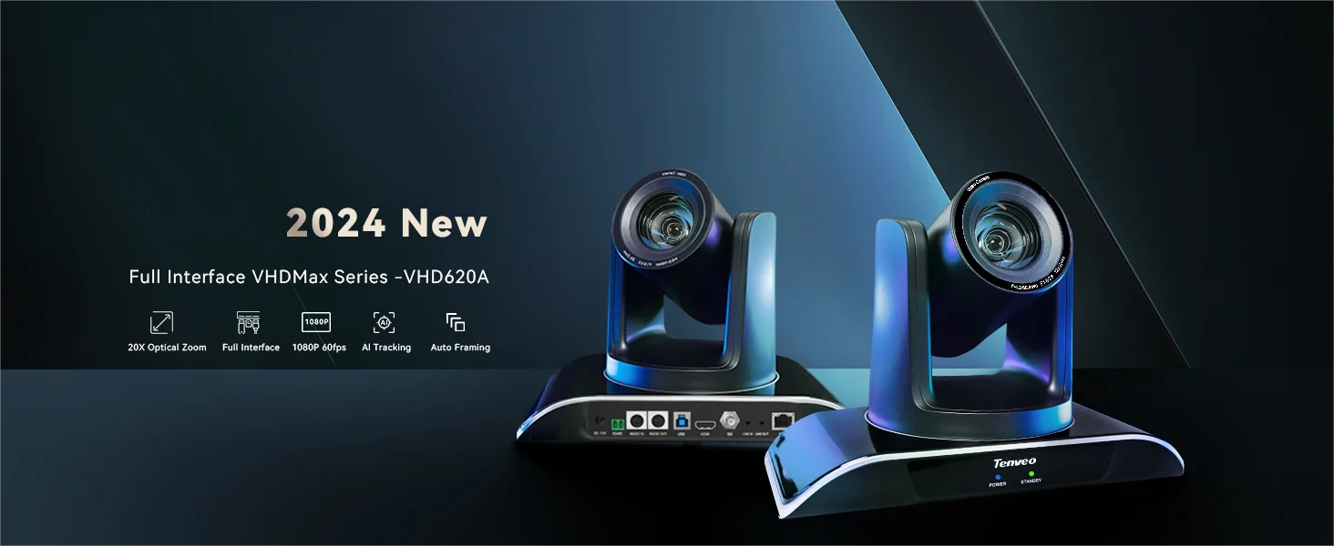 TONGVEO AI Powered Auto Tracking Camera - 20x Zoom 1080P60