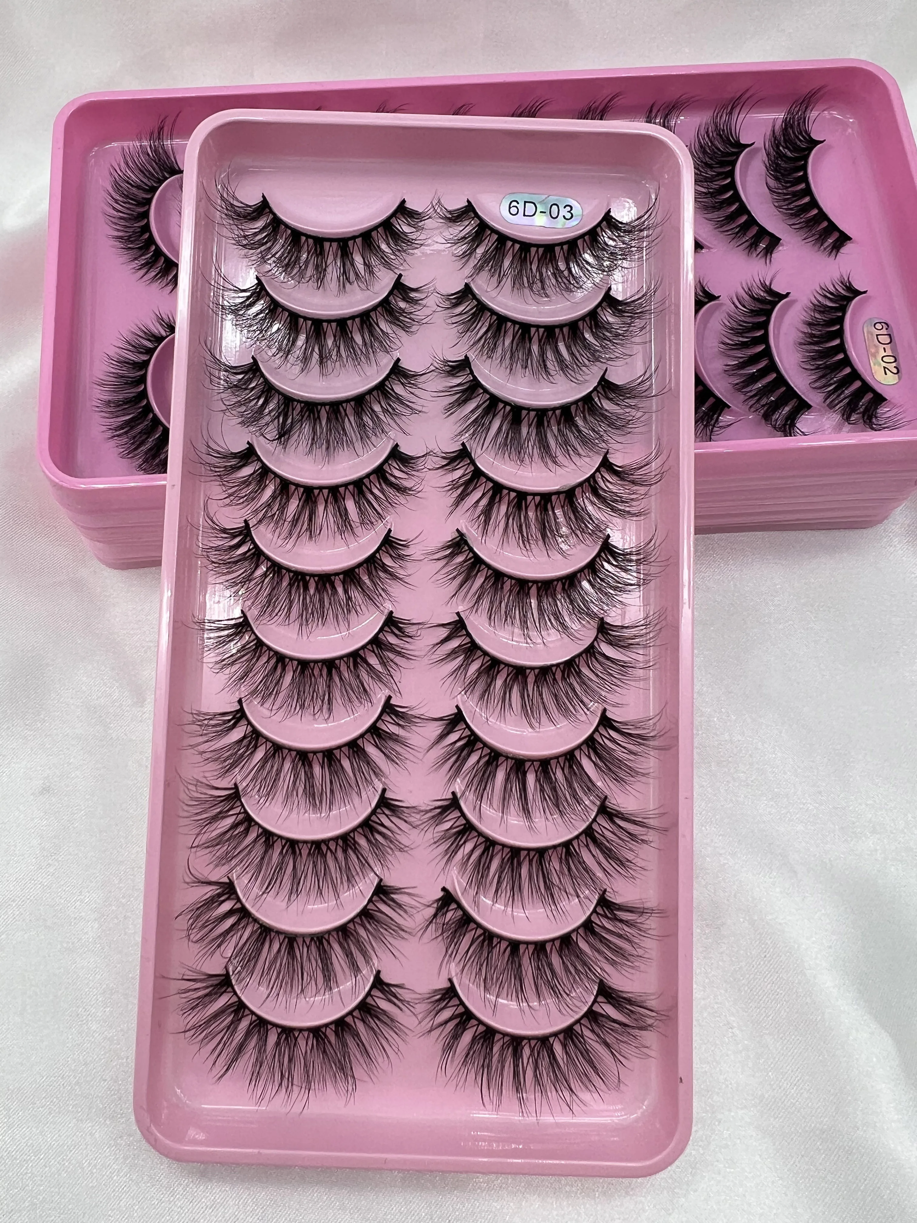 Factory 6d Natural False Lashes Whole Band Eyelashes Full Strip ...