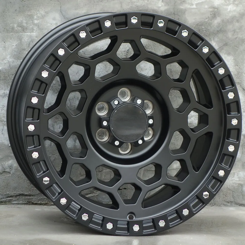 2024 Wheels 17" Wheels 5x150/127/139.7 Matte Black Electroplated Rivet ...