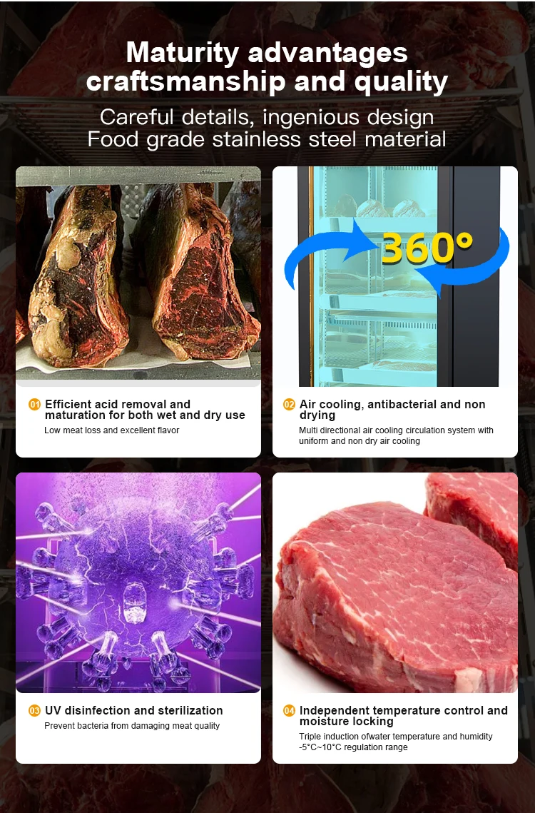 Deep Sea Fish Dry Aged Cabinet Air Cooler Display Showcase Refrigerator ...