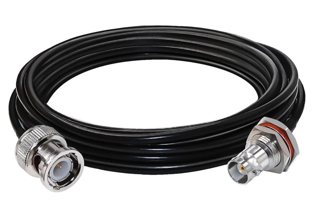 BNC Cable RG58 Jumper Cable BNC Male to BNC Female Bulkhead Low Loss 50 Ohm WiFi Antenna ...