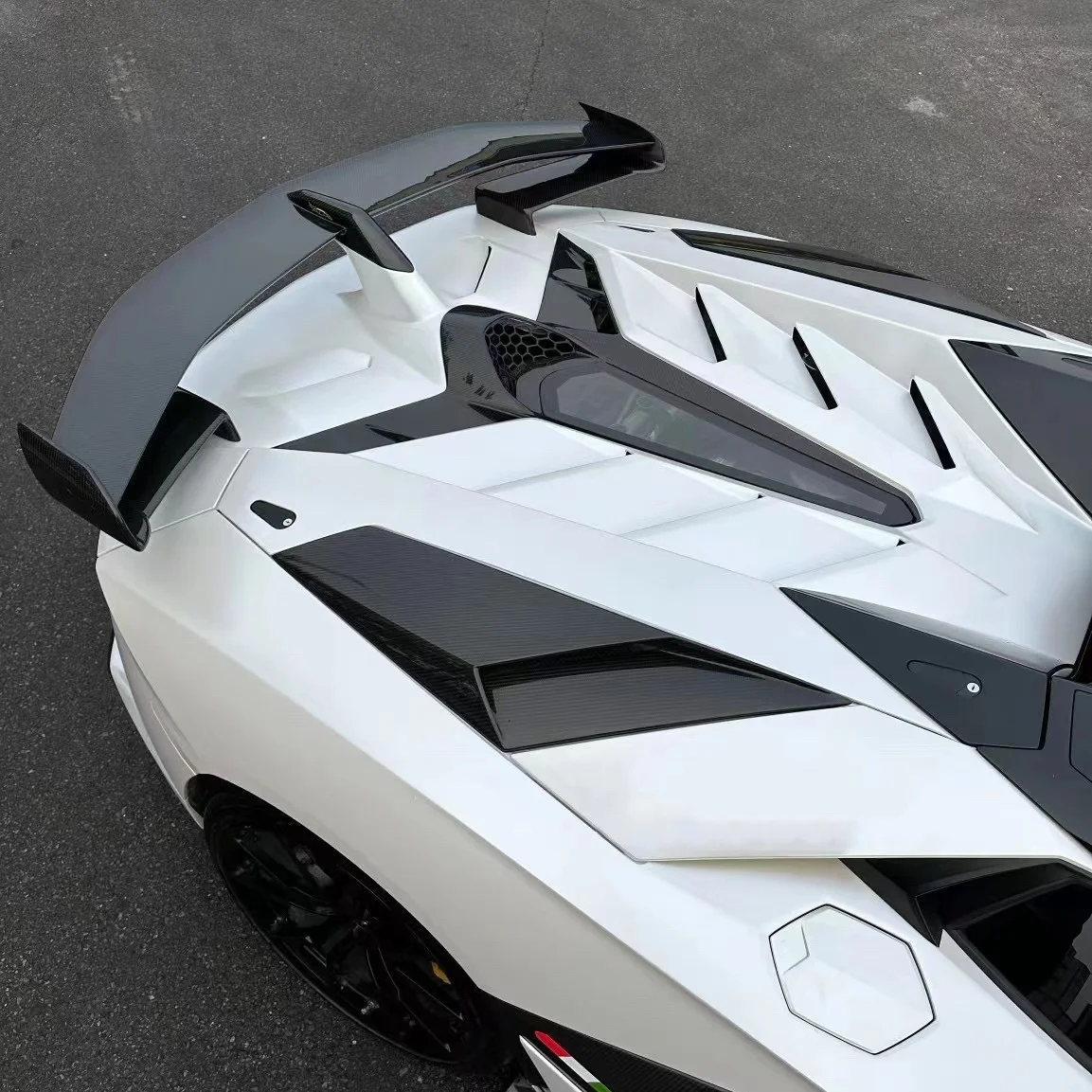 SVJ Style Body Kit Front Bumper Spoiler Exhaust Hood Bodykit for ...