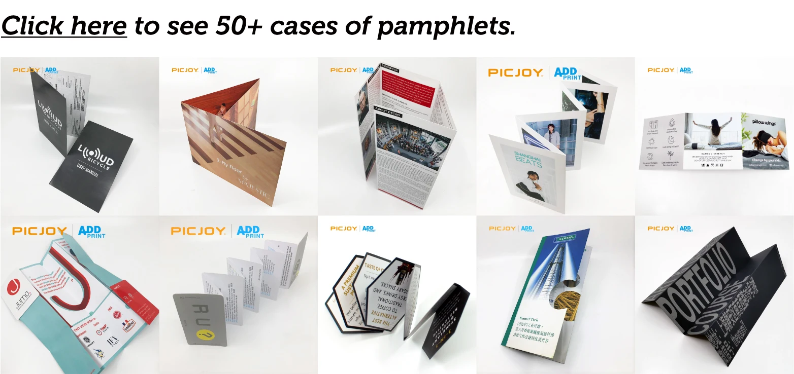 Custom Special Pentagonal Shape Folded Brochure by PICJOY